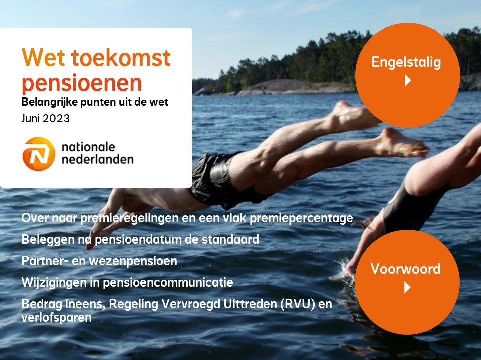 Cover - Wet toekomst pensioenen 2023 werkgever Cover - Wet toekomst pensioenen 2023 werkgever